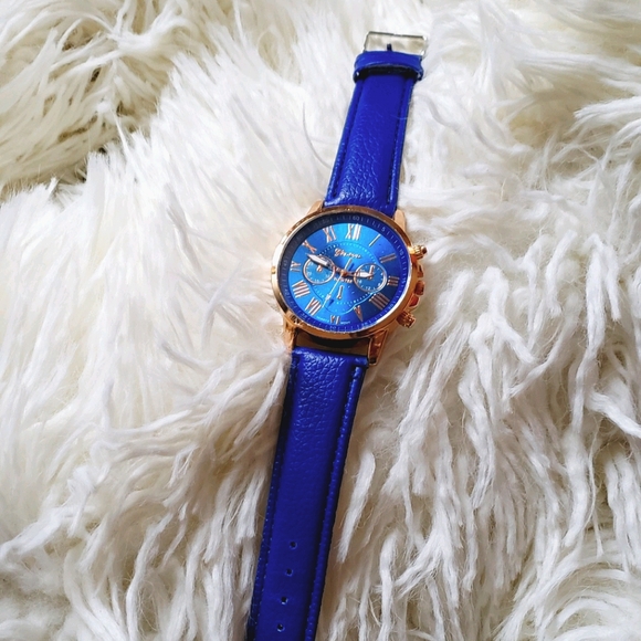 Geneva | Accessories | Cobalt Blue Geneva Quartz Wrist Watch | Poshmark